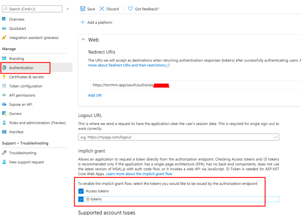 Azure AD – Single Sign-on – Help Center tomHRM